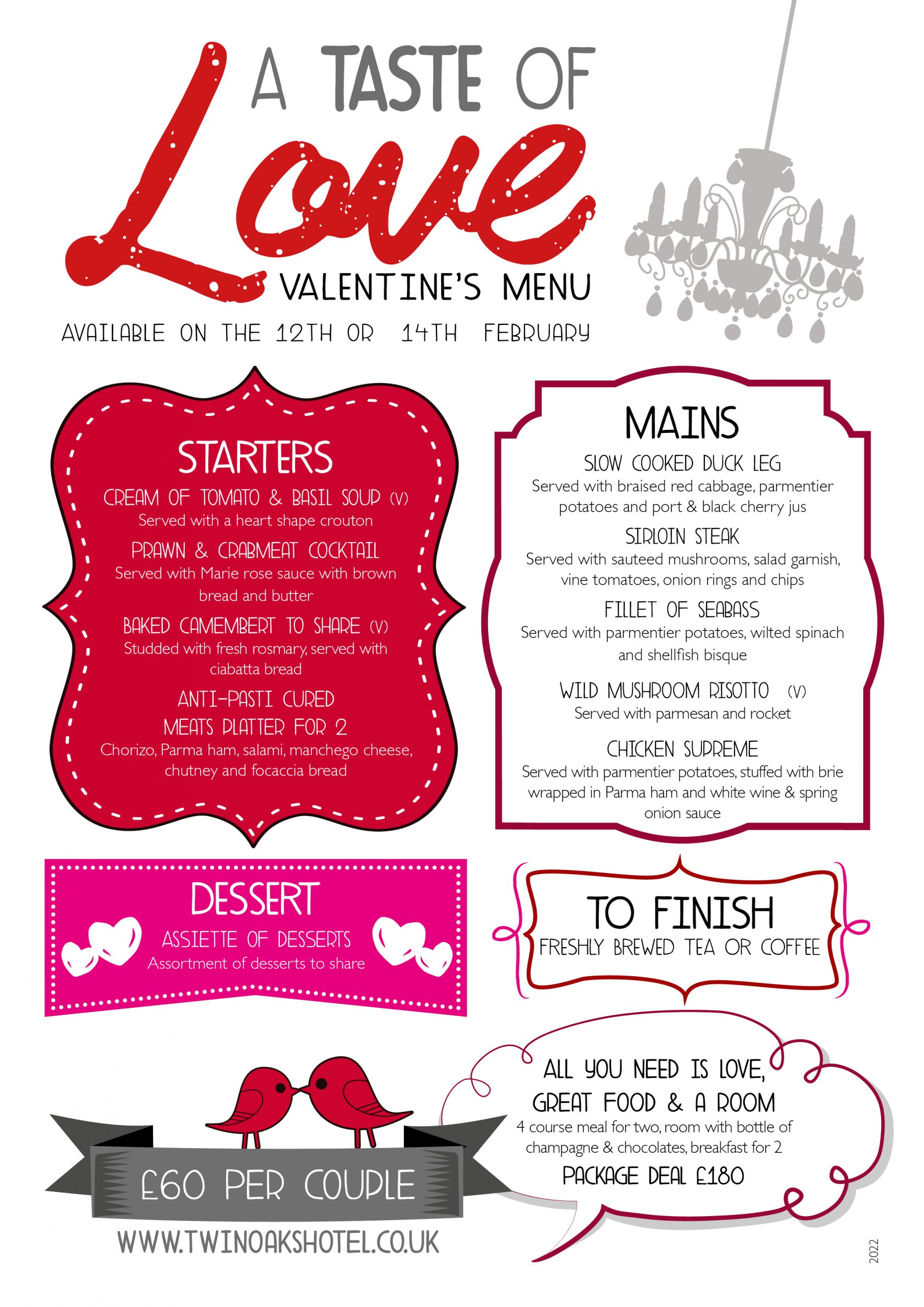Valentine’s Day – Hotel Chesterfield – Twin Oaks Hotel Bed And ...